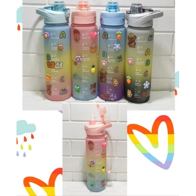 Jual BOTOL MINUM VIRAL /RAINBOW / GRADASI 2L, 1,1L, 1L | Shopee Indonesia