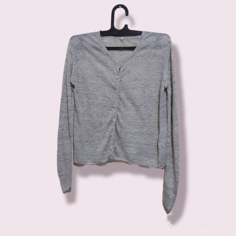 Jual CARDIGAN - GREY (ABU SILVER) | Shopee Indonesia
