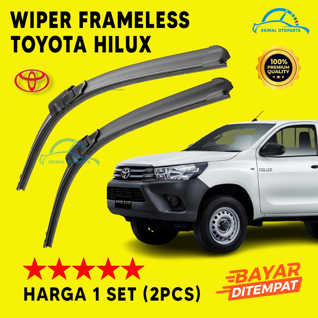 Jual Wiper Hilux Sapuan Kaca Mobil Model Frameless Banana Karet 1 Set Wifer Variasi Mobil Toyota ...