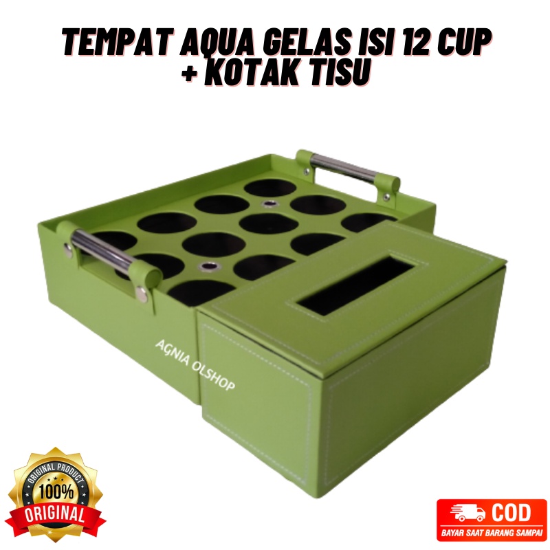 Jual Tempat Aqua Gelas Isi 12 Cup + Tempat Tisu Keranjang Air Mineral ...