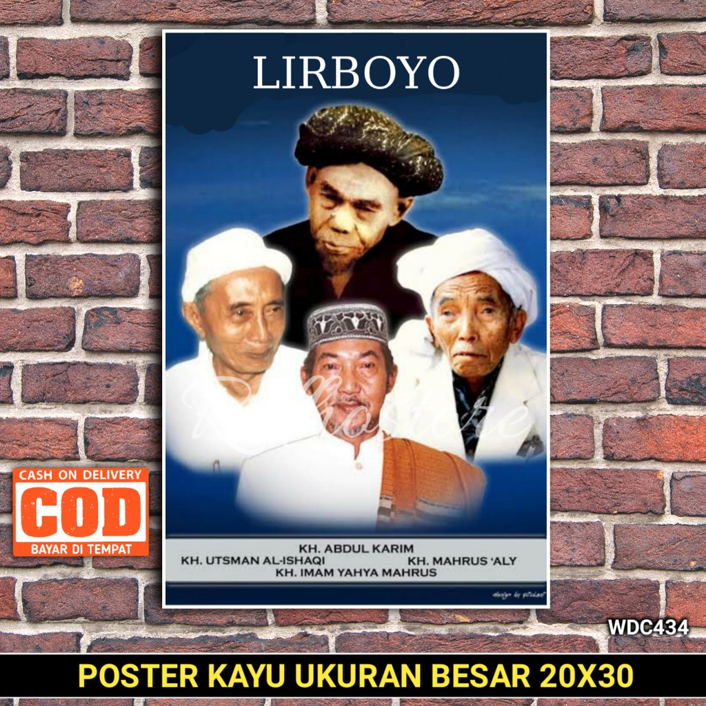 Jual Poster Poto + Bingkai, Masayikh Lirboyo KH Abdul Karim KH Mahrus ...