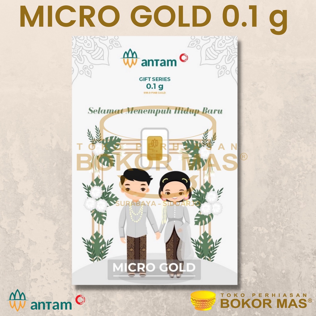 Jual LOGAM MULIA MINI / MICRO GOLD EMAS 24K HARTADINATA X ANTAM 0.1 ...