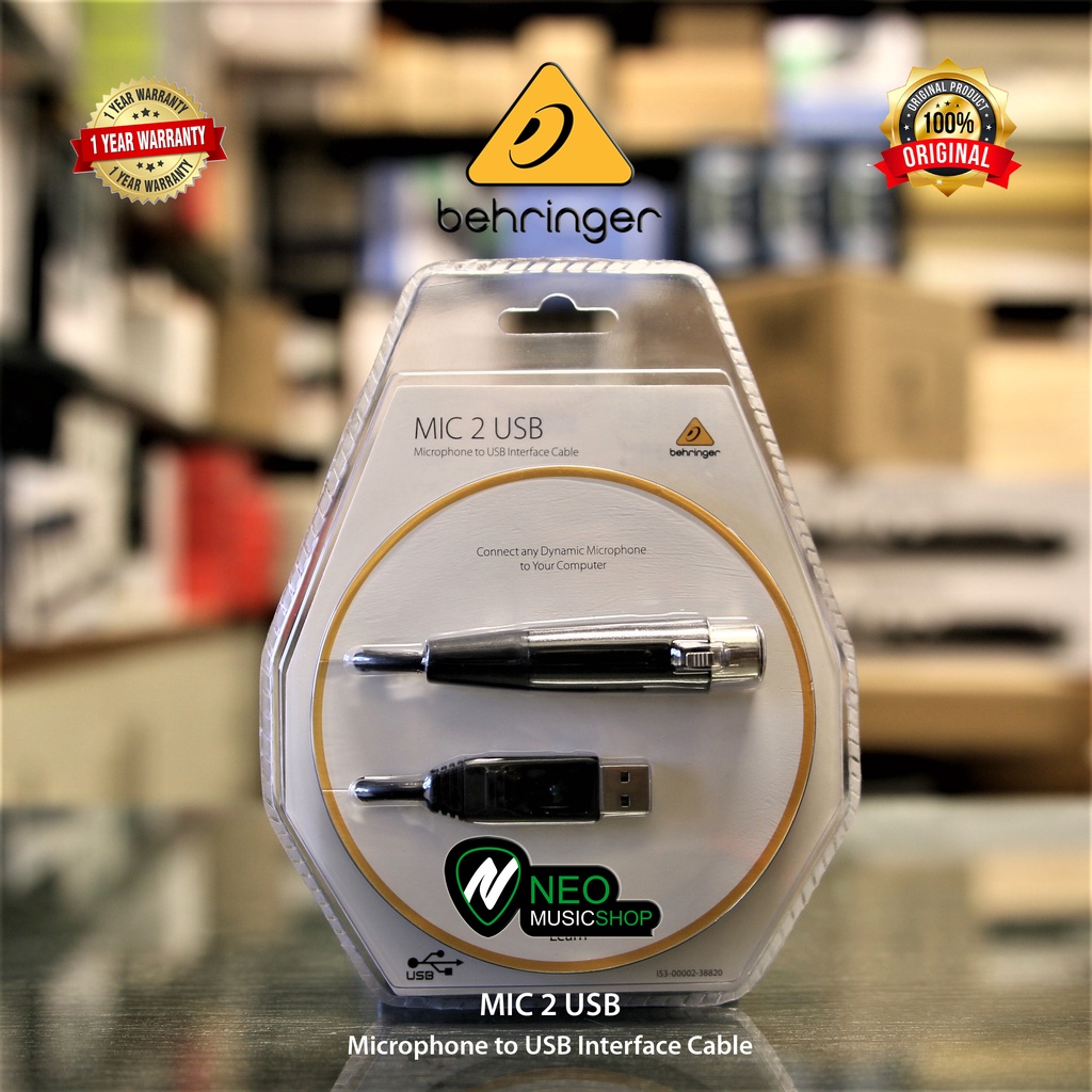 Jual Behringer MIC 2 USB Microphone to USB Interface Cable | Shopee ...