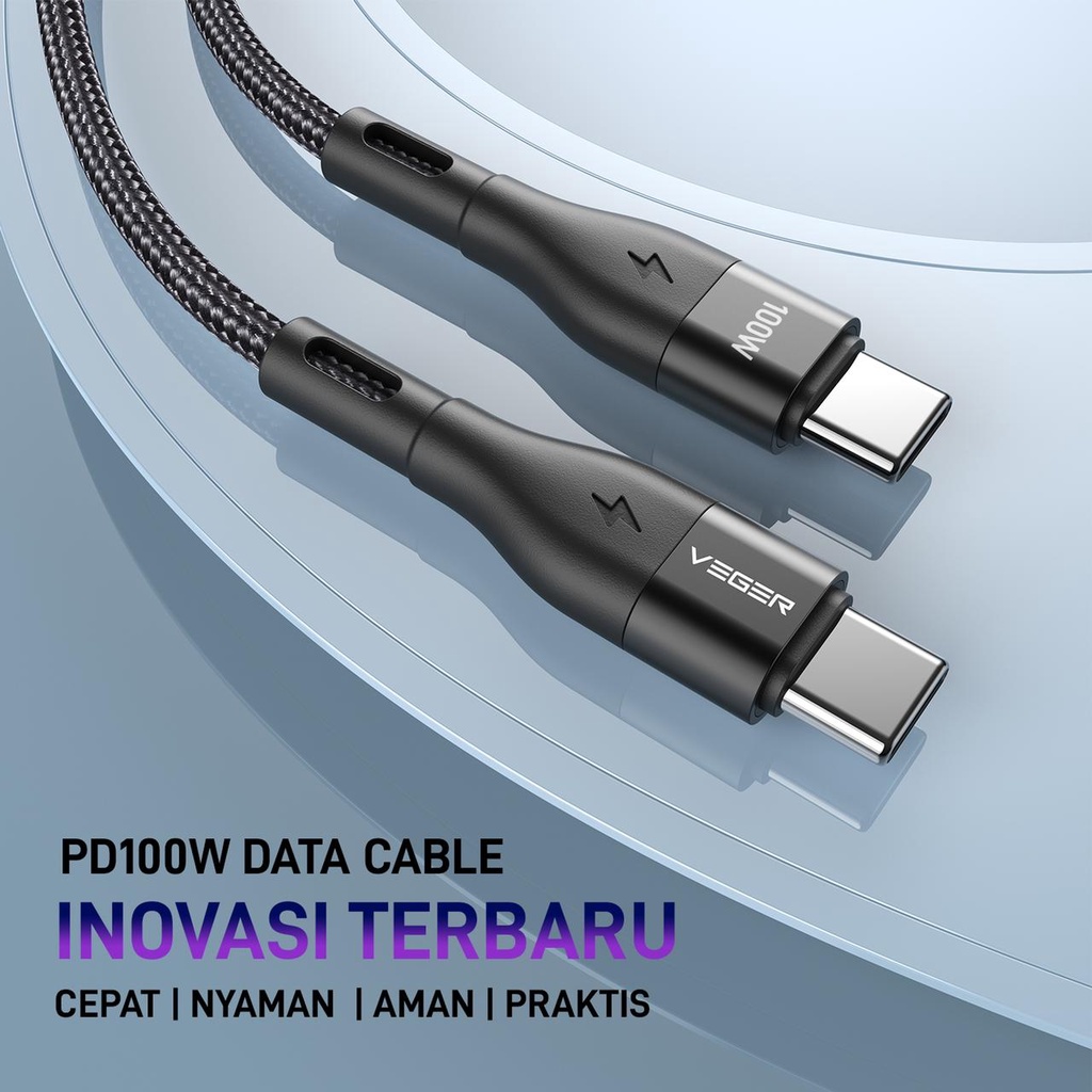 Jual Kabel Data Cable CPD100 VEGER Power Delivery PD 100 Type C to Type ...