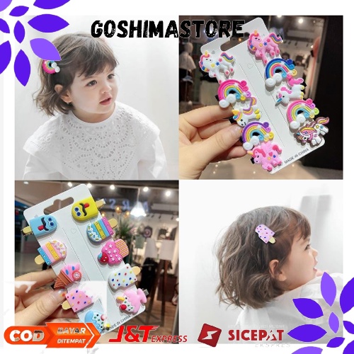 Jual Goshimastore - Jepit Rambut Anak Set 10pcs Model Kartun | Hairpin ...