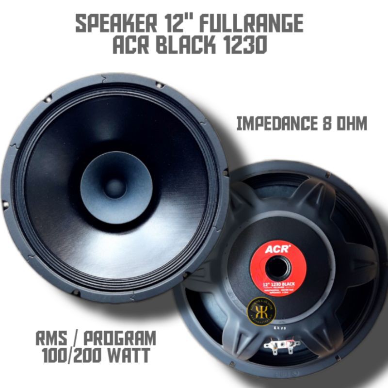 Jual Speaker 12 Inch Fullrange Acr Black 1230 | Shopee Indonesia