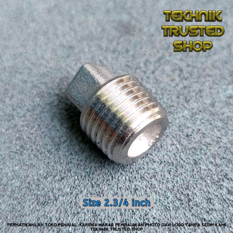 Jual Plug nepel drat luar stainles 2 3/4" skrup Male dop tutup pipa dll ...