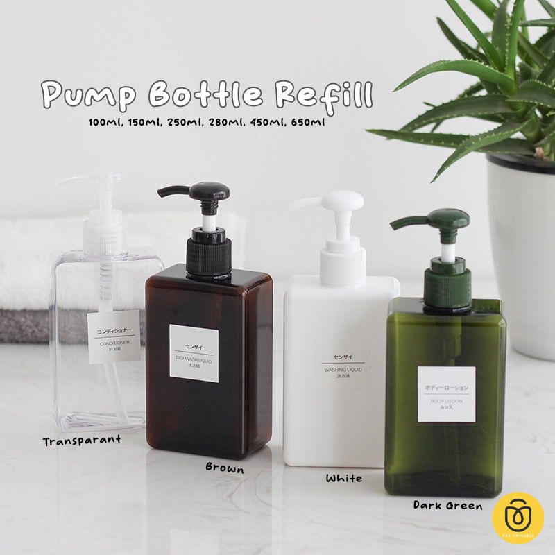 Jual Botol Sabun Pump Refill PET Bottle Refill Shampoo Sabun Cuci ...