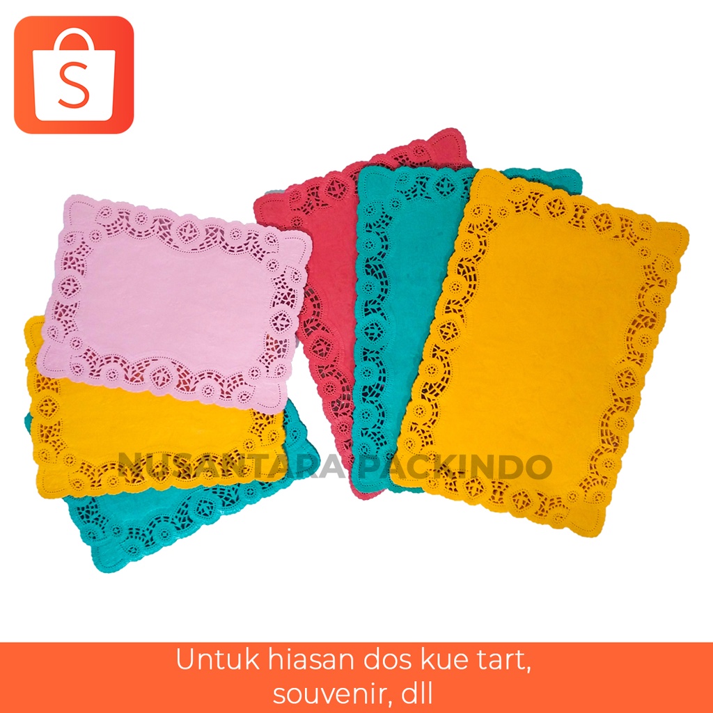 Jual KERTAS RENDA DOILIES PAPER RECTA 10,5x14,5 / 12,5x18 / 12x16 WARNA ...
