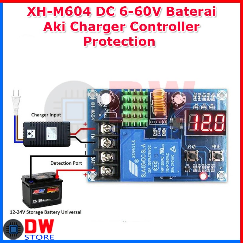Jual XH-M604 Module Charger Aki Baterai DC 6V-60V Battery Charge ...