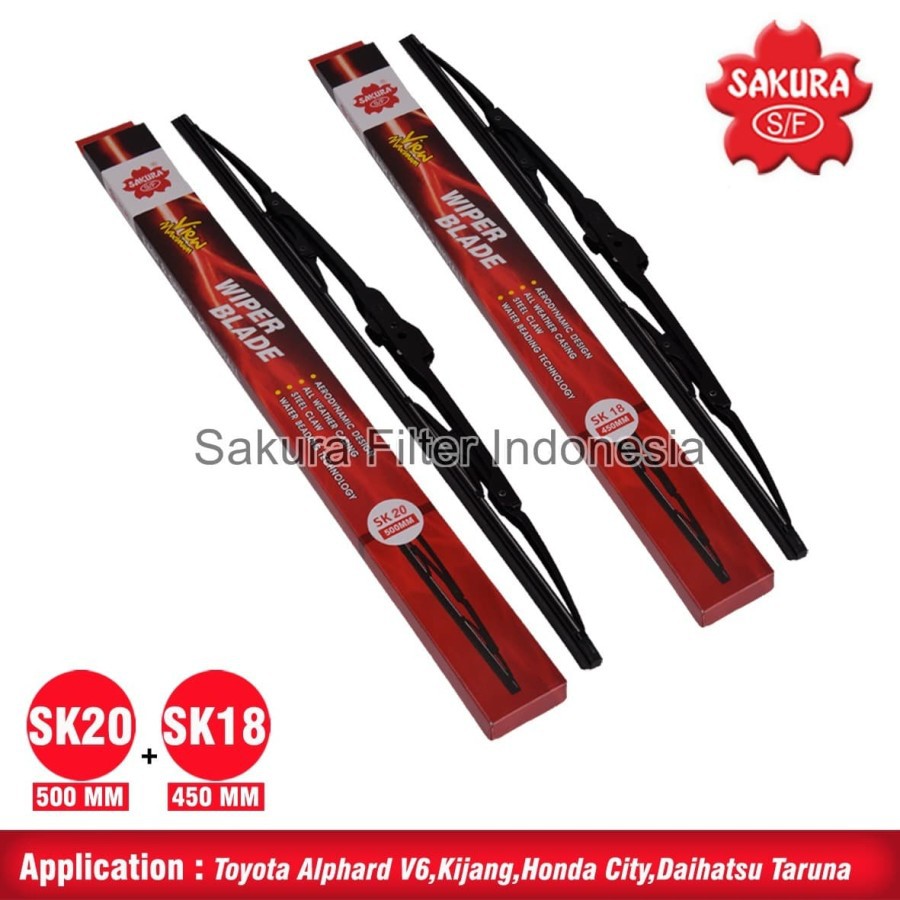 Jual Wiper Mitsubishi Gallant 2000 1 Set (2 Pc) Sakura SK20, SK18 | Shopee Indonesia