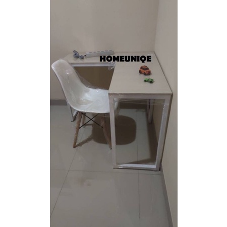 Jual HOMEUNIQE 100x40x70-100x40x70 Meja letter L / Type L meja gaming ...