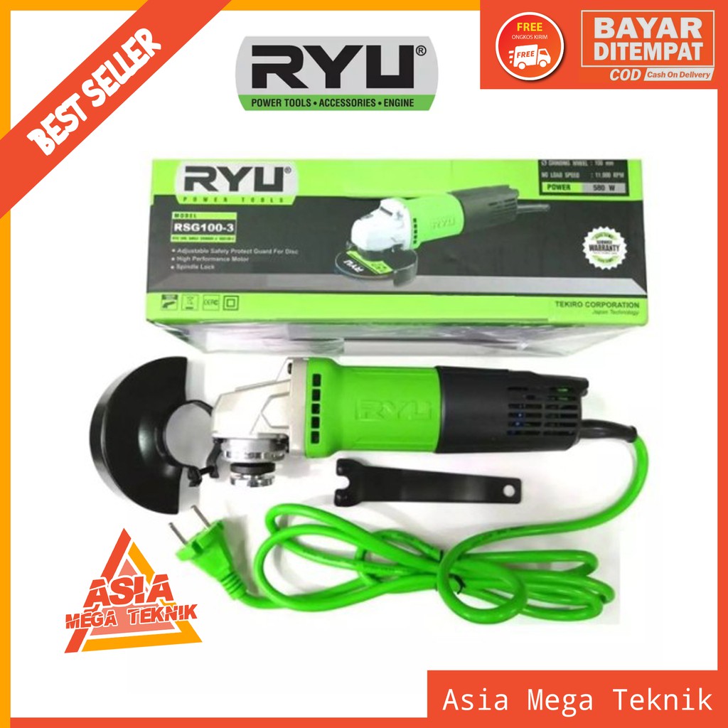 Jual Mesin Gerinda Tangan 4 inch AG9600 Fujiyama Grinda Grenda / Angle ...