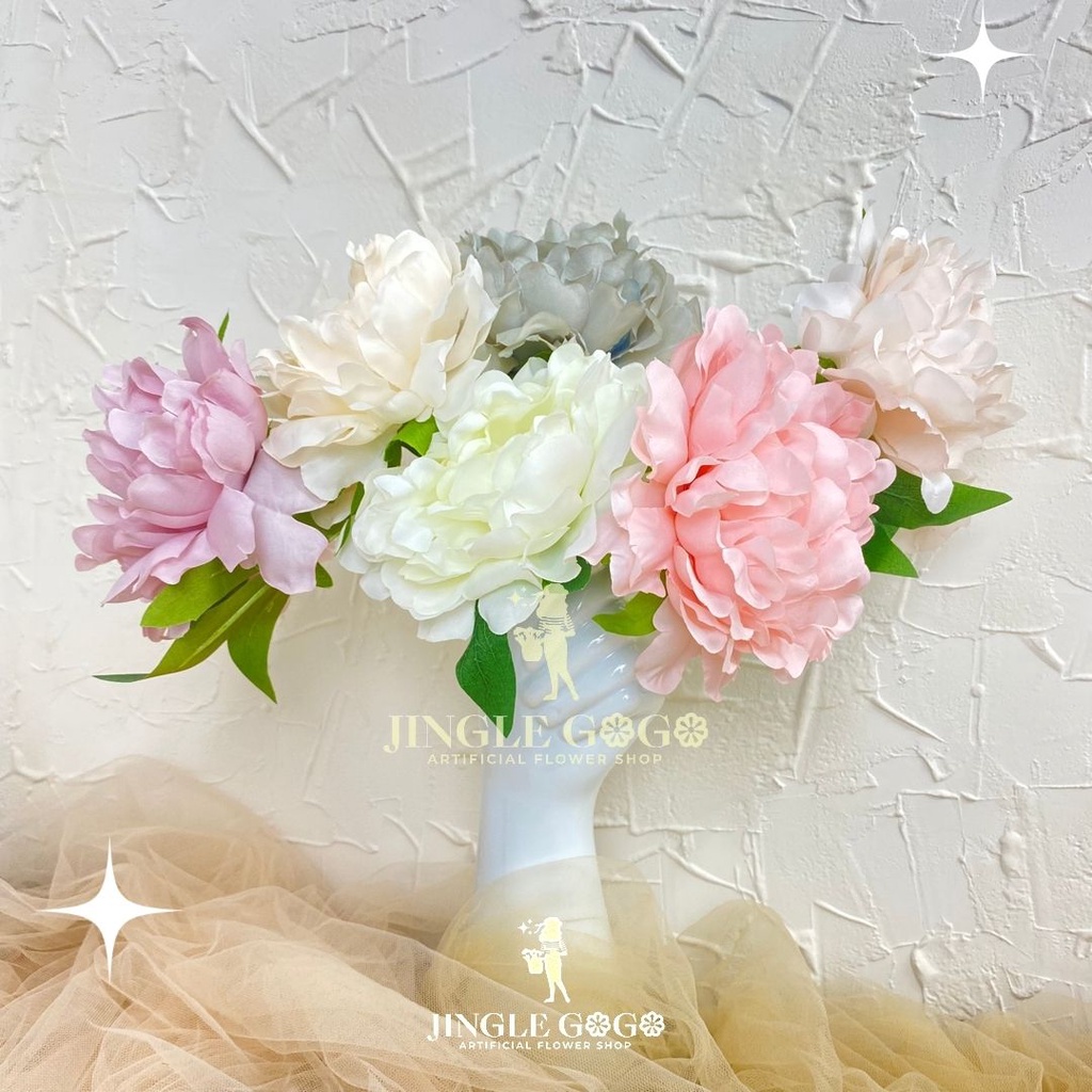 Jual Bunga Peony Hidrangea Rustic Artificial Buket Hydrangea Dekorasi ...