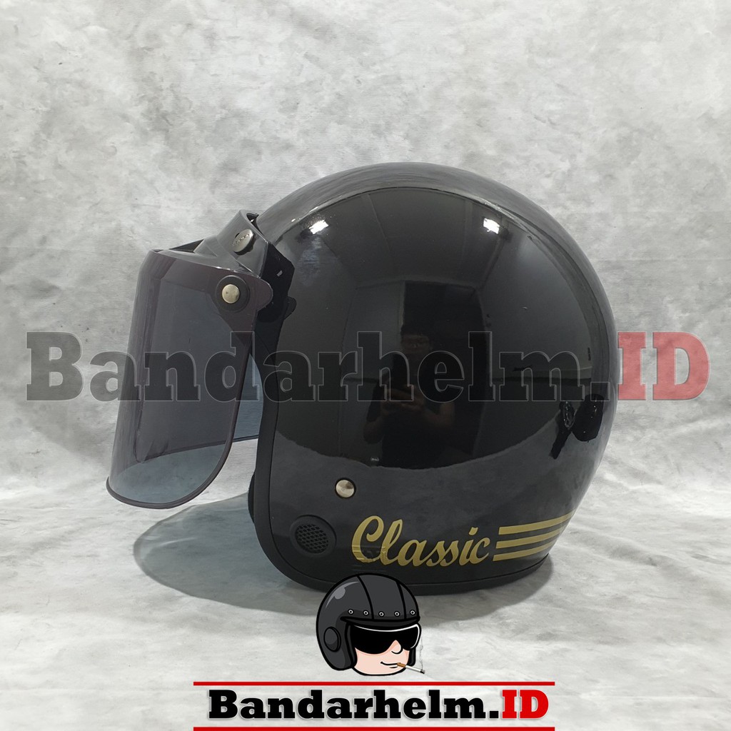 Jual Helm Bogo Classic Original Hitam Glosi | Shopee Indonesia