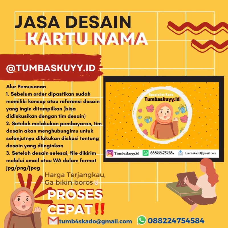 Jual JASA DESAIN KARTU NAMA PRODUK/ KARTU UCAPAN MENARIK | Shopee Indonesia