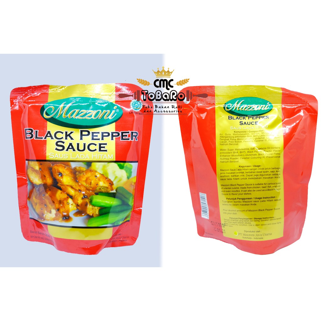 Jual Mazzoni Saus Lada Hitam / Black Pepper Sauce 250 Gram | Shopee ...