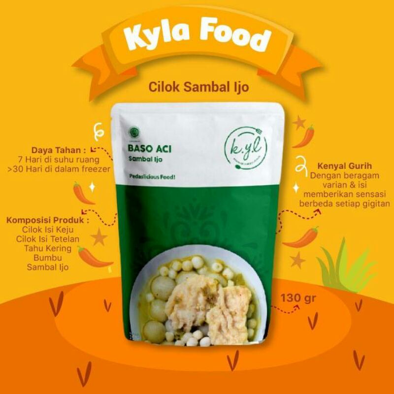 Jual Kyla Food Baso Aci Kuah Sambal Ijo 130 gr | Shopee Indonesia