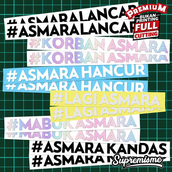 Jual Stiker Asmara Lancar / Sticker kata kata Asmara Lancar Korban ...