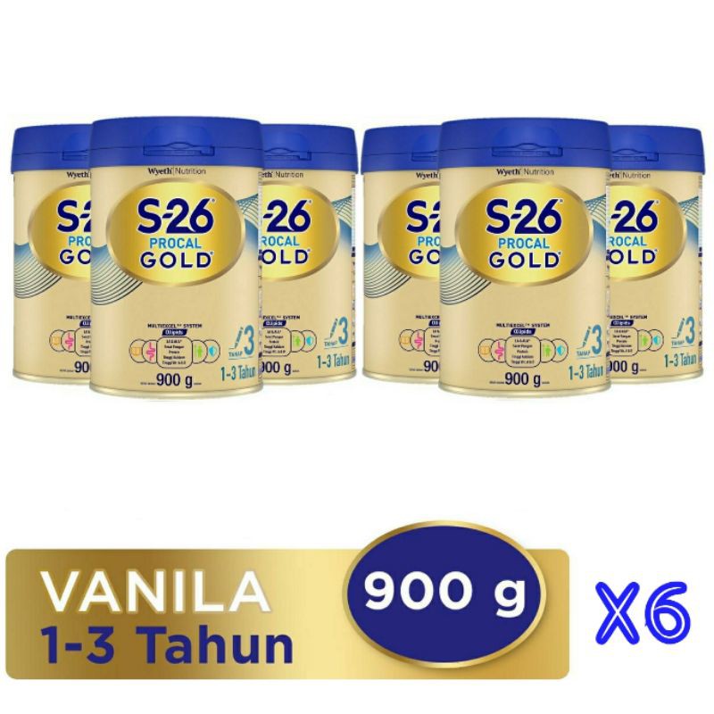 Jual S26 S-26 Procal Gold Tahap 3 Vanila 900g - Bundle 6 Kaleng Rasa ...