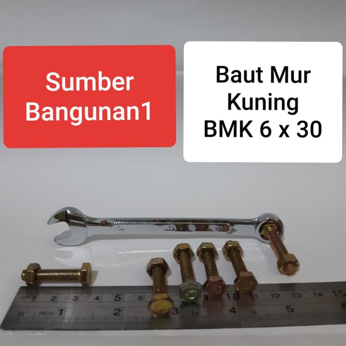 Jual Baut Putih Rata JF 6 x 70 panjang 7cm | Shopee Indonesia