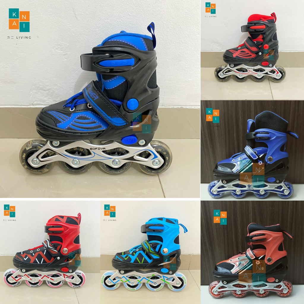 Jual Sepatu roda lampu Inline Skate Bajaj Sofiya power Ban Karet Sepatu ...