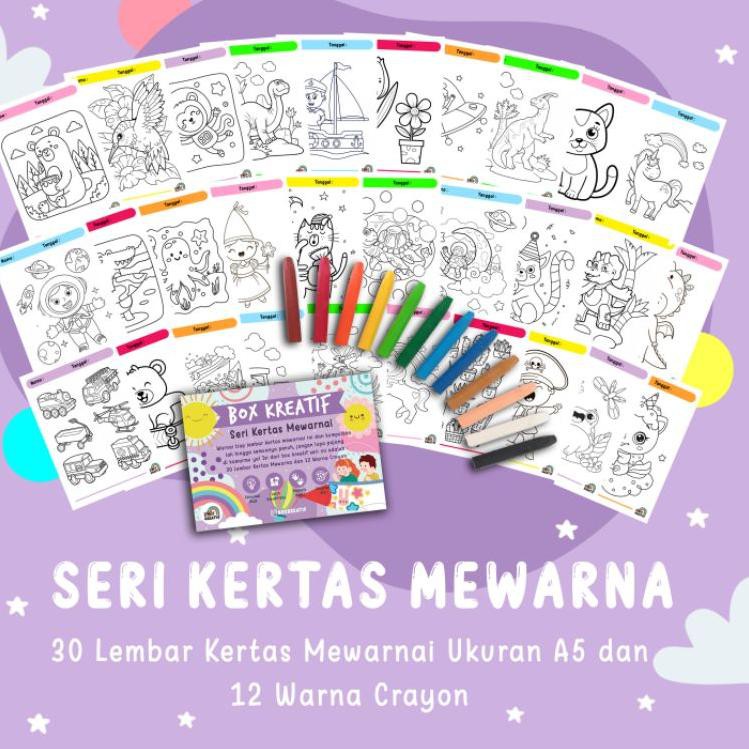 Jual SERI KERTAS MEWARNAI | Mainan edukasi kreasi anak kertas mewarna ...