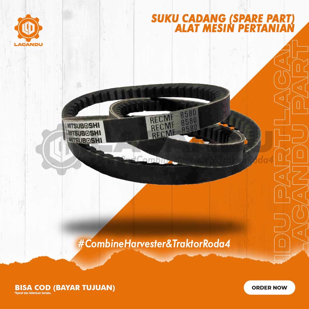 Jual V BELT RECMF 8580 (B58) MITSUBOSHI UNTUK COMBINE HARVESTER LACANDU ...