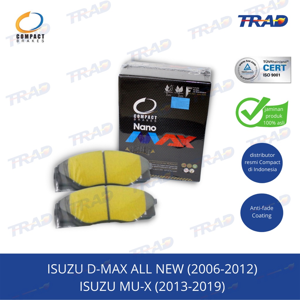 Jual Kampas Rem Depan NANO MAX COMPACT Isuzu MUX, Dmax All New | Shopee Indonesia