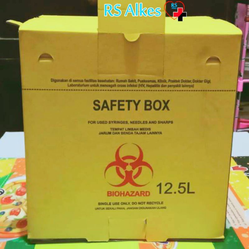 Jual Safety Box 5 Liter 8 Liter 12 Liter Tempat Sampah Medis 5 Liter 8 Liter 12,5 Liter Sefty ...