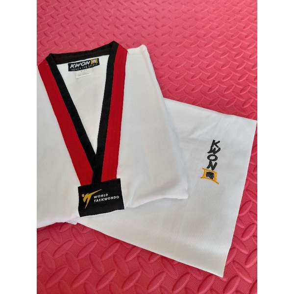 Jual DOBOK TAEKWONDO KWON CLUB LINE KERAH POOM | Shopee Indonesia
