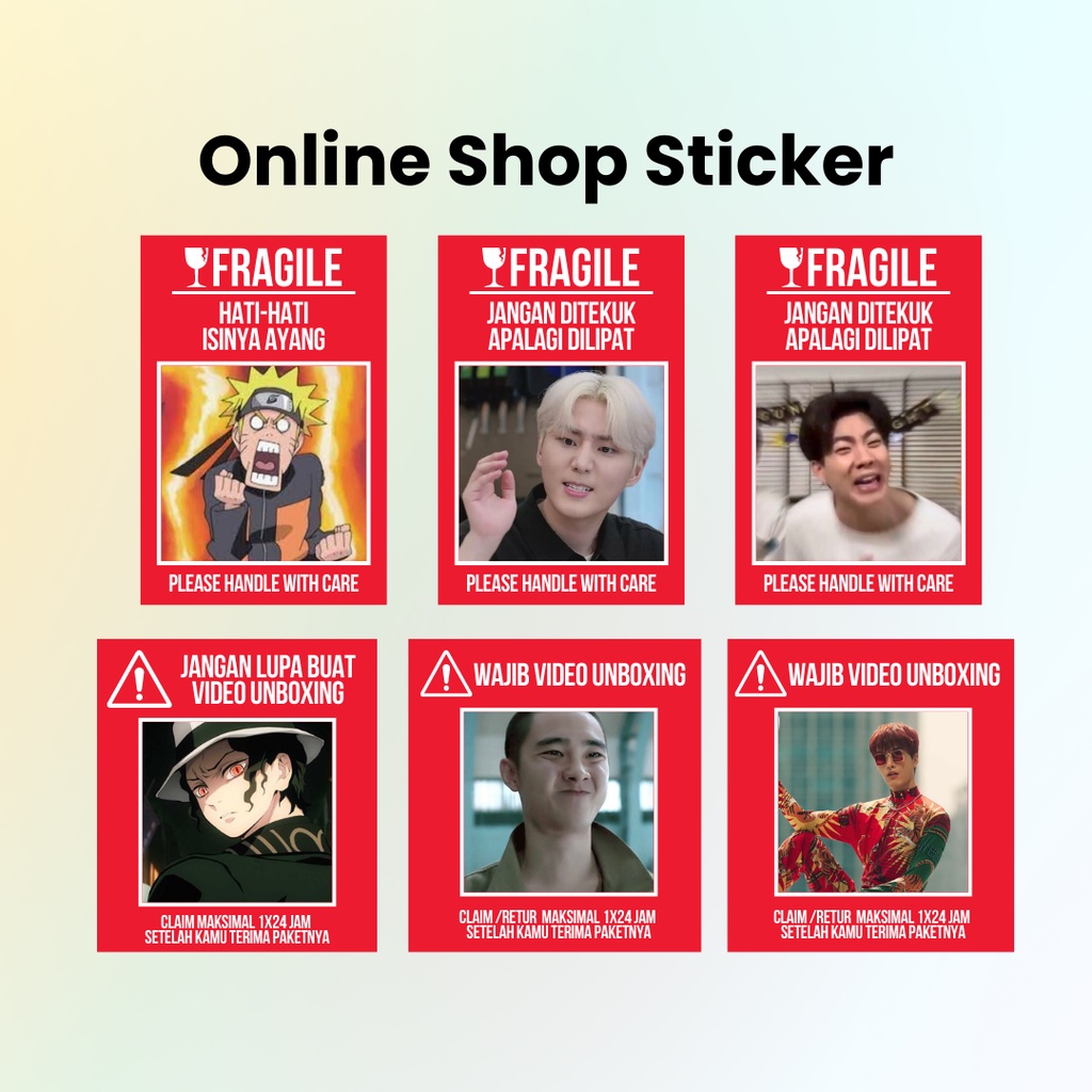 Jual Sticker Custom Fragile | Stiker Jangan Dibanting Lucu Meme Kpop ...