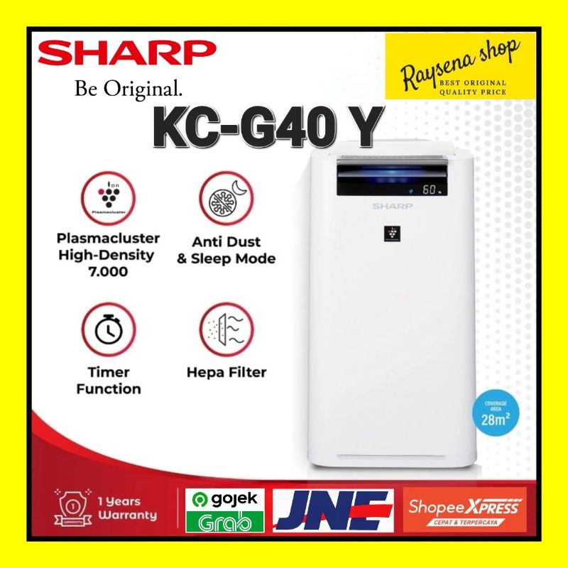 Jual SHARP Air Purifier with Humidifying KC-G40Y-W / KC G40Y / KC-G40Y ...