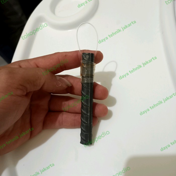 Jual pemberat timah besi ulir 10cm 90gram - pemberat pancing dasaran ...