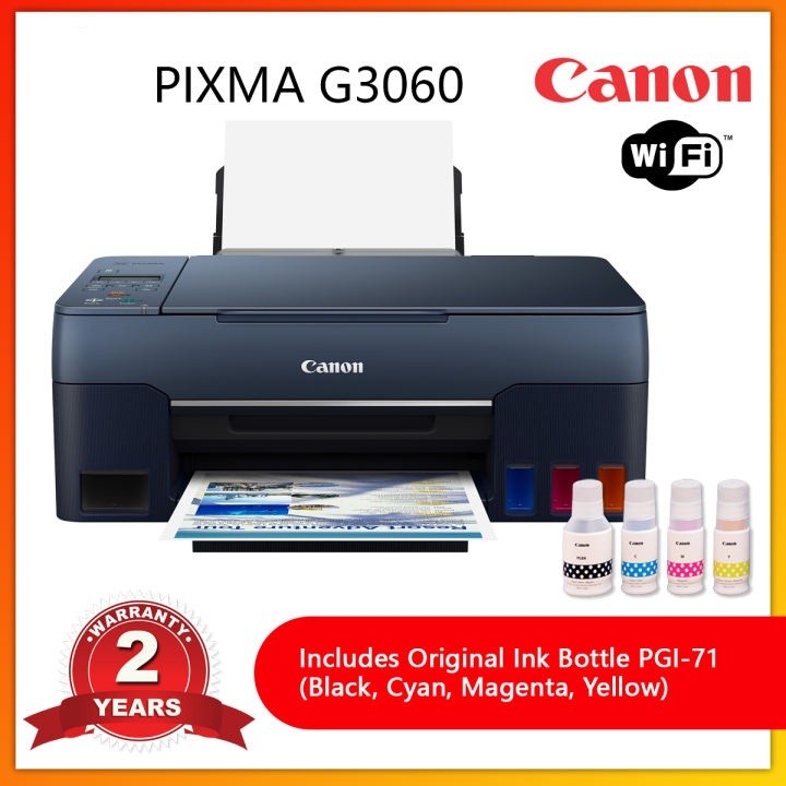 Jual PRINTER CANON PIXMA G3060 GARANSI RESMI print scan copy wifi ...