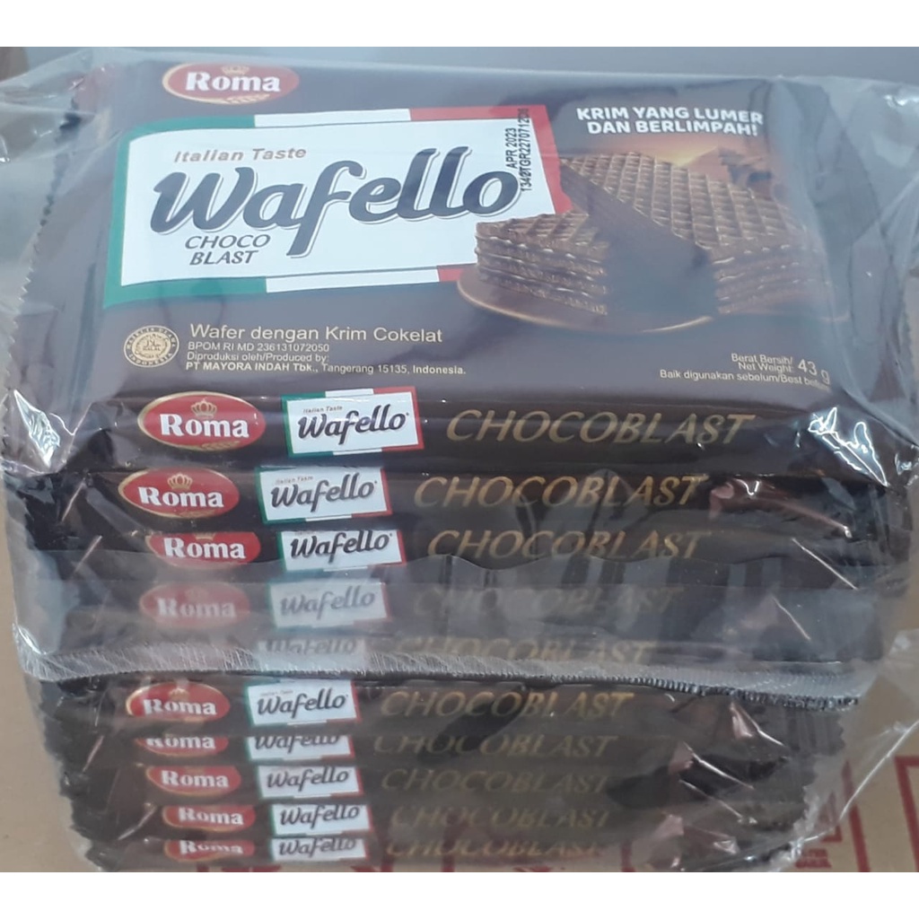 Jual Wafer Wafello Choco Blast 43gr 1 pak isi 10 Pcs @43Gr | Shopee ...