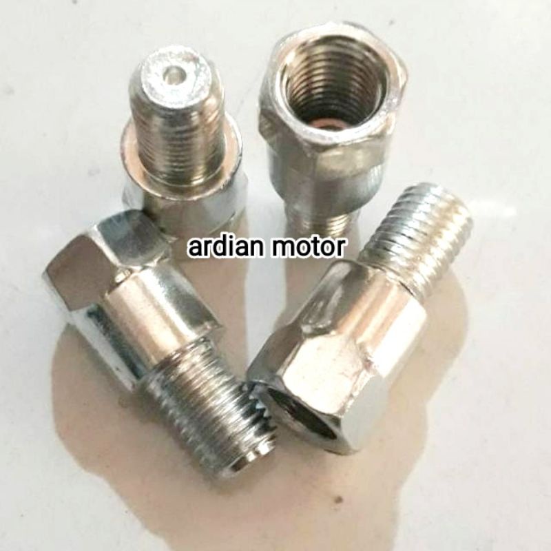 Jual Sambungan Spion Drat kanan / Ulir Kanan 12 14 ukuran baut 12(m8)ke baut 14(m10) | Shopee ...