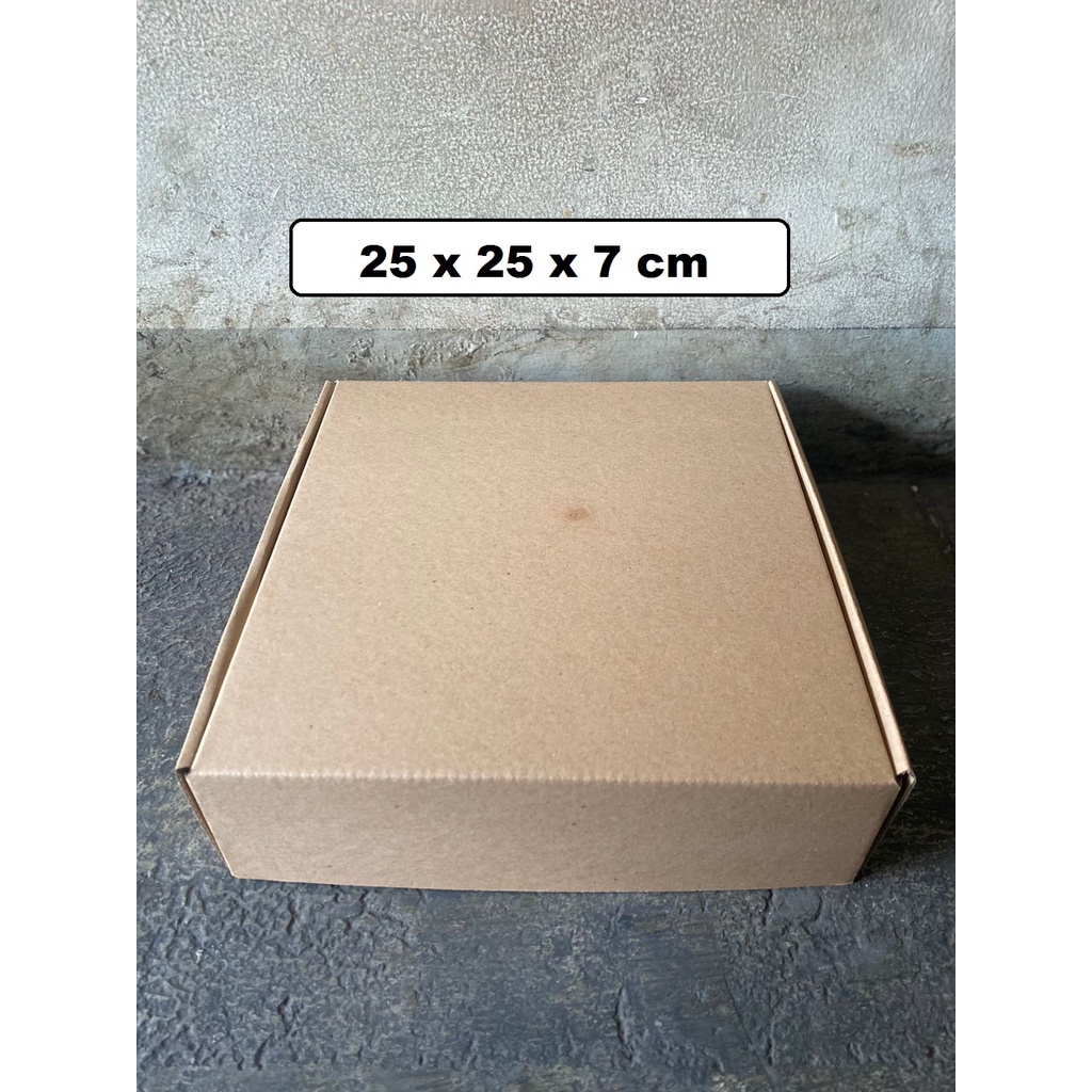 Jual Box Die Cut Polos 25 x 25 x 7 cm Dus, Kotak Packaging, Dus Kirim ...