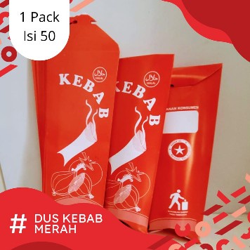 Jual Bungkus Kebab Besar Merah 1pak isi 50 pcs Ya | Shopee Indonesia