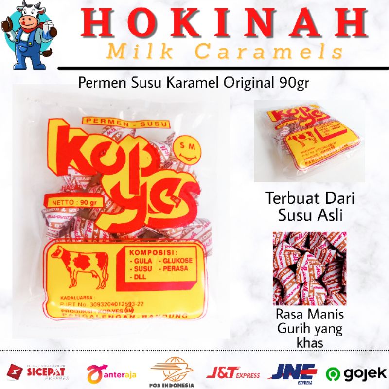 Jual Permen Susu Karamel Khas Pangalengan 90gr Merk Hokinah | Shopee ...
