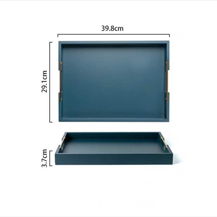 Jual Nampan Kayu Tray Makan minum - Biru | Shopee Indonesia