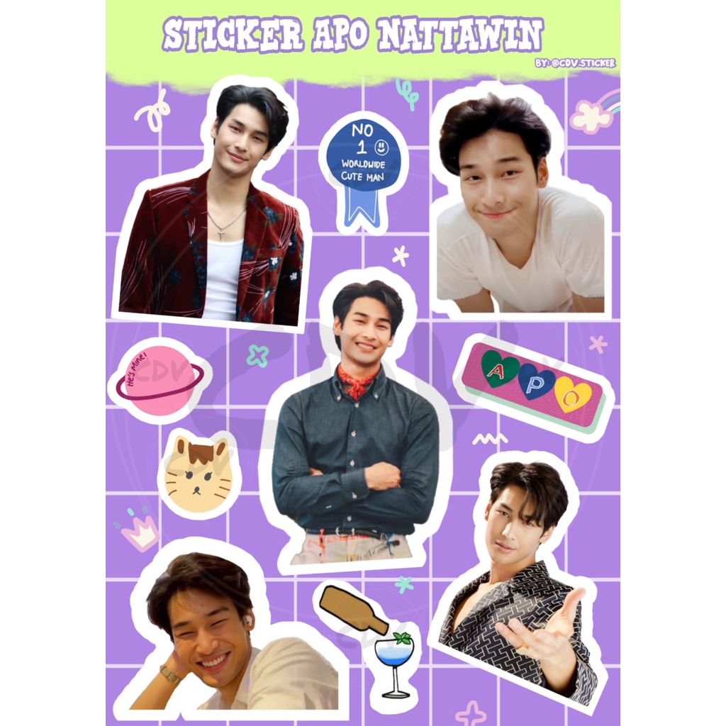 Jual Sticker KinnPorsche The Series ( Apo Nattawin Mile Phakphum ...