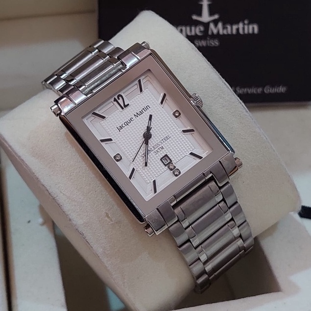 Jual Jam Tangan JACQUE MARTIN 3184 MDBSSSL SILVER Original | Shopee ...
