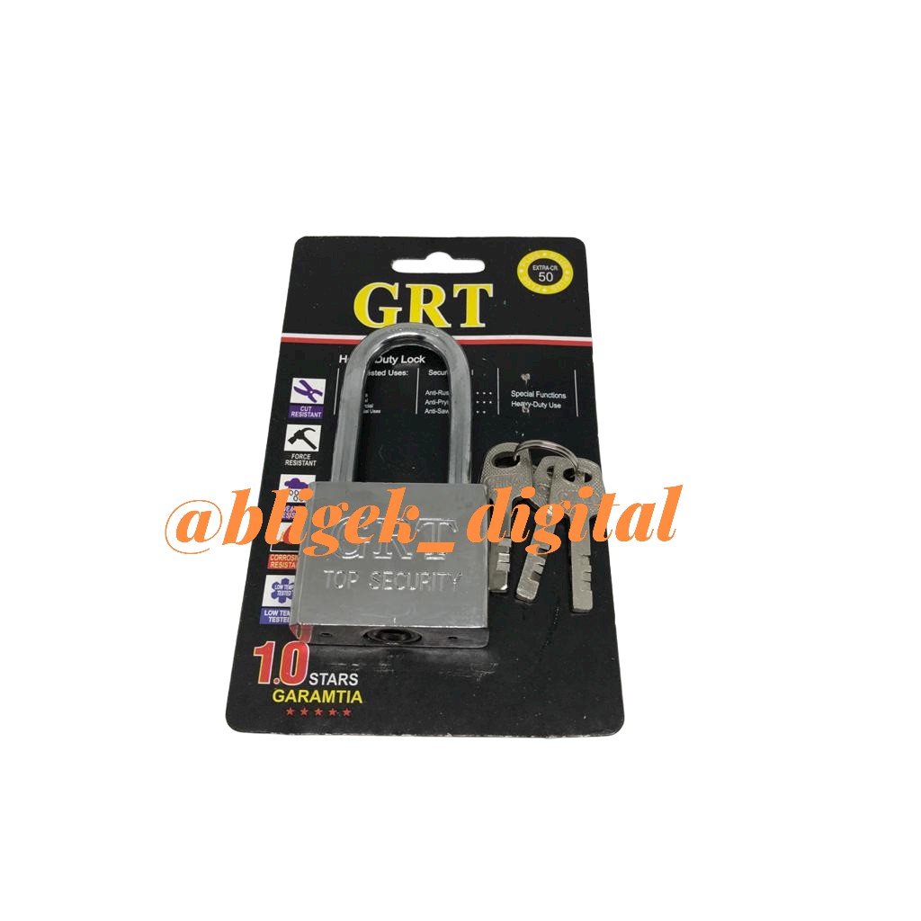 Jual Gembok nekel / chrome / krom GRT leher panjang | Shopee Indonesia