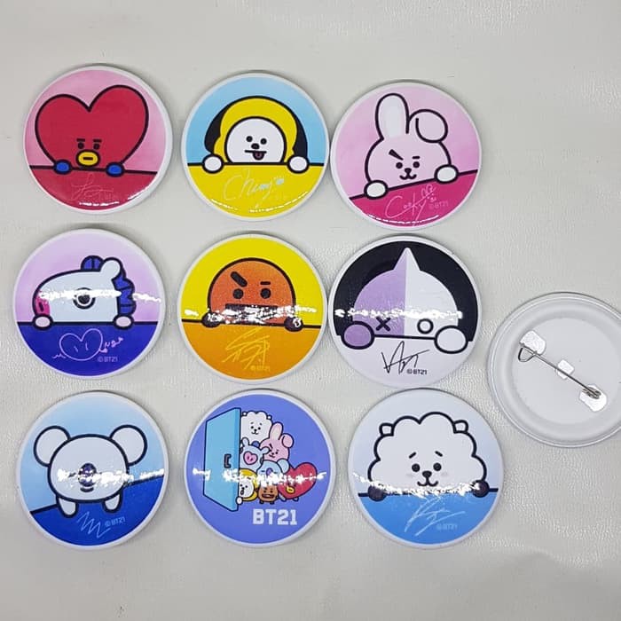Jual BT21 PIN BUTTON SET BTS BROS KPOP BANGTAN BOYS | Shopee Indonesia