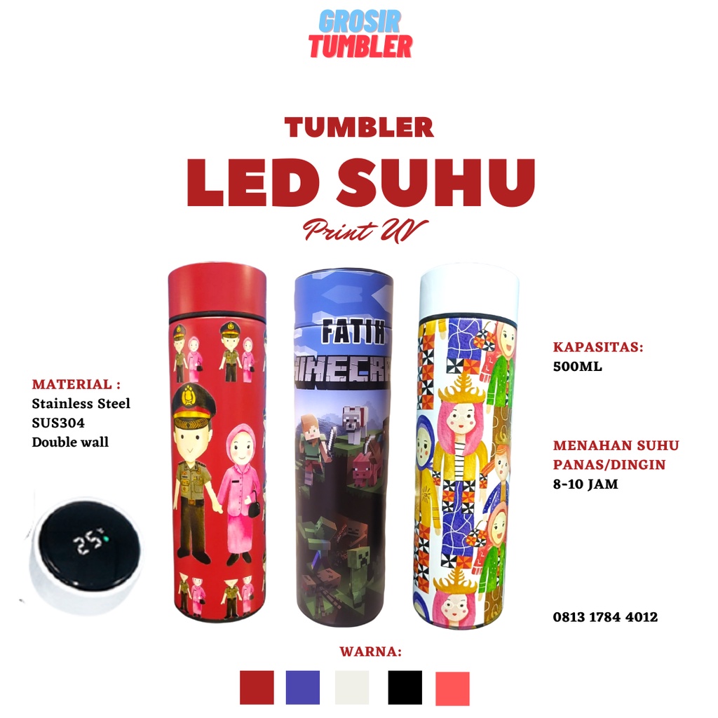 Jual TUMBLER CUSTOM TERMOS SAKURA LED UV PRINT GRAFIR SABLON FREE ...