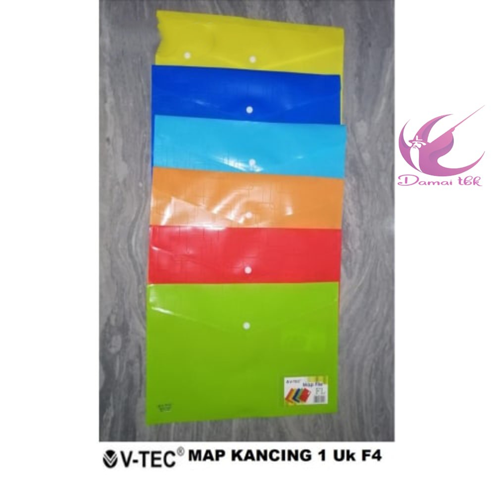 Jual Map Kancing Plastik V Tec Folio Vt Cb809 Fl Document Bag F4