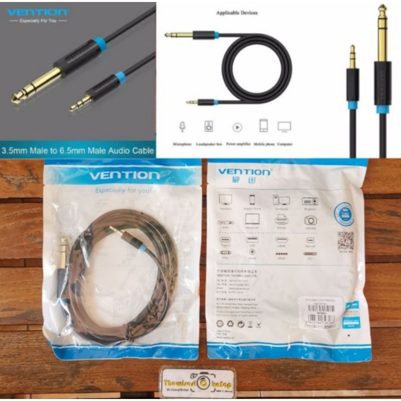 Jual Meter BAB 2M Vention Kabel jack Audio Aux 6.5mm Male to 3.5mm Male 3.5mm to 6.5mm | Shopee ...