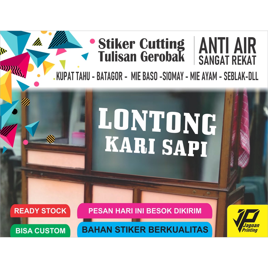 Jual Stiker Label Produk/stiker gerobak dagangan/nama toko | Shopee ...