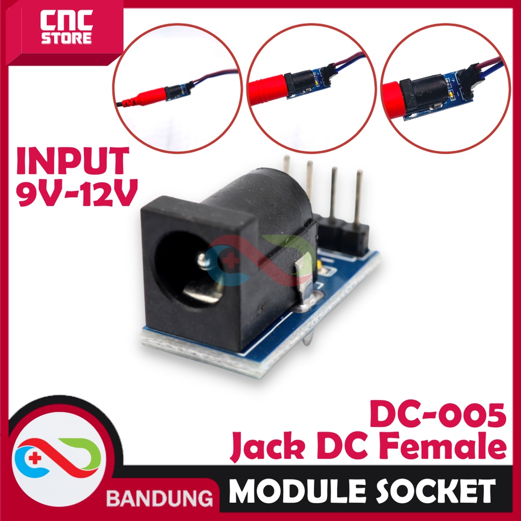 Jual MODULE SOCKET DC FEMALE 5.5MM X 2.1MM MODULE JACK DC POWER ...